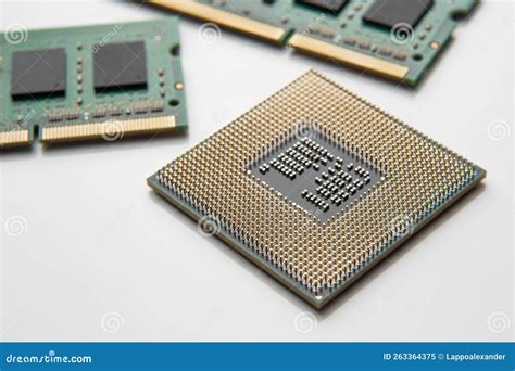 Computer Components Processor And RAM Stock Image Image Of Capacitor Circuit 263364375
