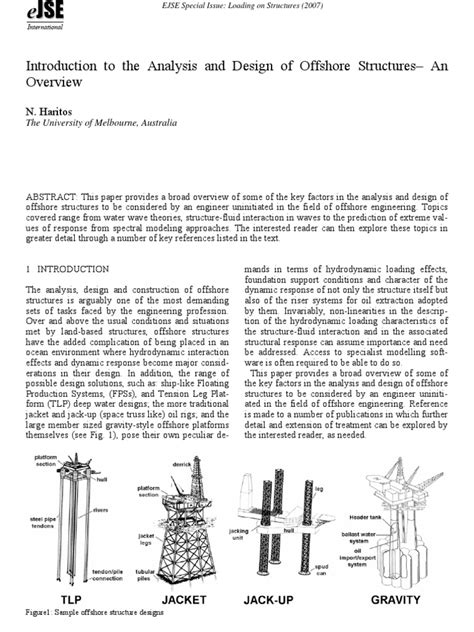Pdf Introduction To The Analysis And Design Of Offshore Structures Dokumen Tips