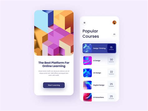 Free Online Learning Mobile App Template FIG
