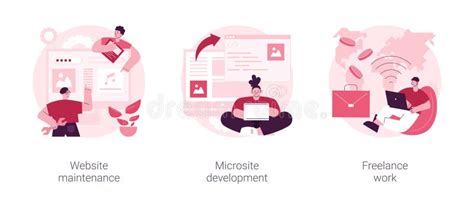 Frontend Development Abstract Concept Vector Illustrations Stock