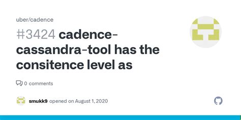 cadence cassandra tool has the consitence level as · issue 3424 · uber cadence · github
