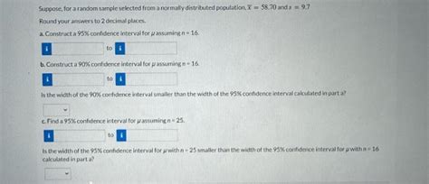 suppose for a random sample selected from a normally