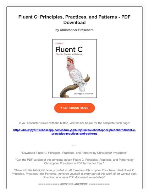 Download Fluent C Principles Practices And Patterns By Christopher Preschern By
