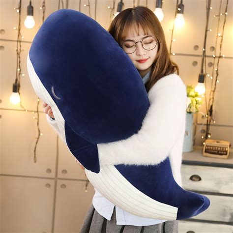 Jual Mainan Boneka Paus Biru Whale Bahan Yelvo Lembut Ukuran 60cm Sni