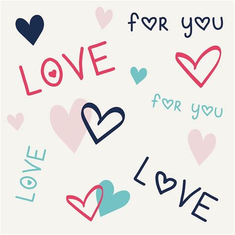 Premium Vector Love Pattern Template