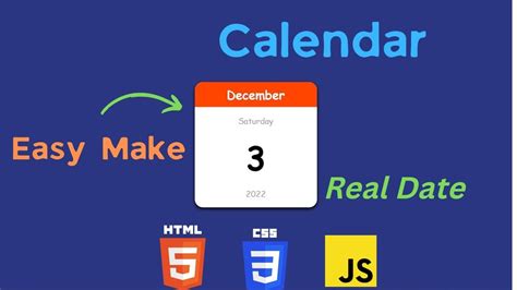 Calendar With HTML CSS And JavaScript How To Build Calendar Using HTML CSS And JavaScript