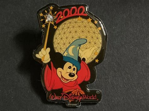 Mickey Mouse Epcot Spaceship Earth Flashing Retired Disney Pin 1913 3768830172