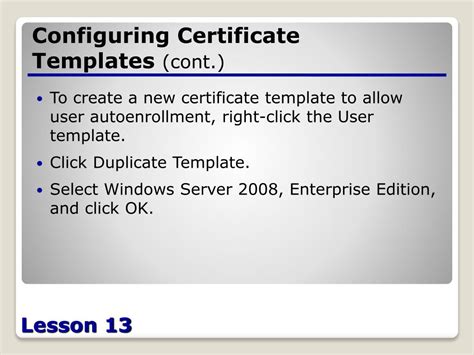 Ppt Configuring Active Directory Certificate Services Powerpoint Presentation Id4486826