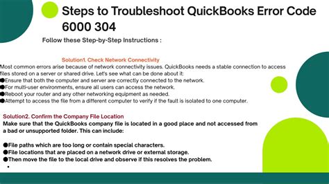 PPT How To Troubleshoot QuickBooks Error Code 6000 304 PowerPoint Presentation ID 14133374