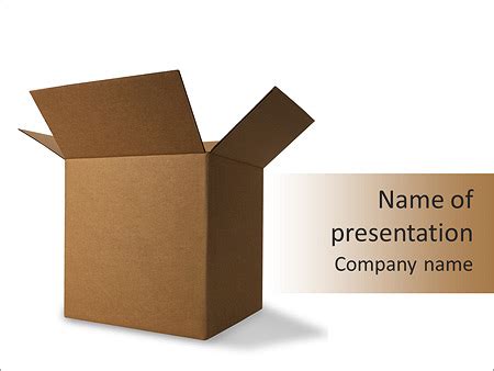 Cardboard Box PowerPoint Template Backgrounds ID 0000005474 SmileTemplates Com