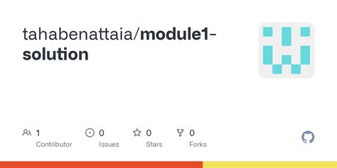 Github Tahabenattaiamodule1 Solution