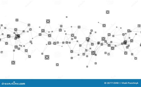 Network Connection Structure Communication And Web Concept Big Data Visualization 3d