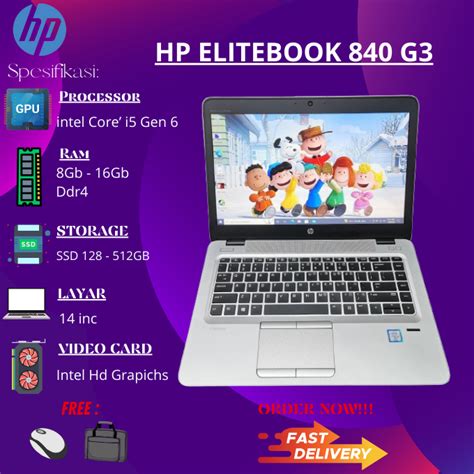 Jual Laptop Gaming Editing Hp Elitebook G Core I Gent Ram Gb Ssd Gb Bergaransi Murah