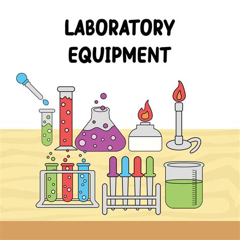 Laboratory Tools And Equipment Vector Set Vector Art At Vecteezy