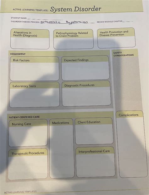 Solved Active Learning Template System Disorder Student