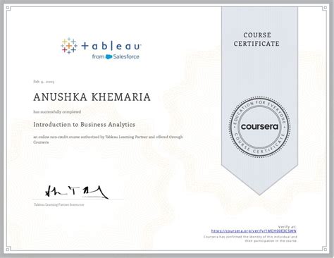 Businessanalytics Datavisualization Tableau Learning Coursera Ai… Anushka Khemaria