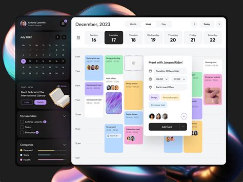 Calendar Dashboard Design Concept By Denis Denis On Dribbble