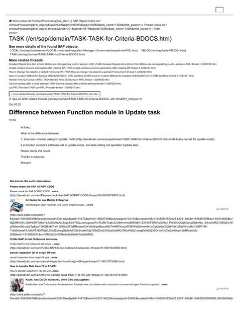 Pdf Difference Between Function Module In Update Task Task Abap