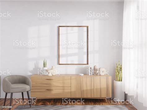 창문 조명 그림자가 있는 거실 내부의 수직 나무 프레임 모형 3d 렌더링 3d 그림 0명에 대한 스톡 사진 및 기타 이미지