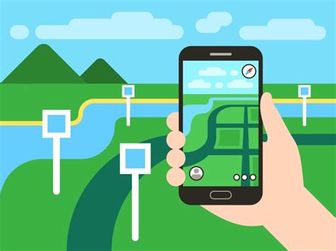 Concept For Mobile Navigation Royalty Free Vector Image