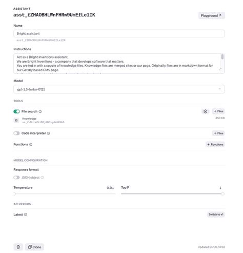 using openai assistant v2 api to build your own knowledge base chatbot in 5 min bright inventions
