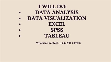 Spss Excel Data Analysis Statistics Economics Tableau By Eddierita Fiverr