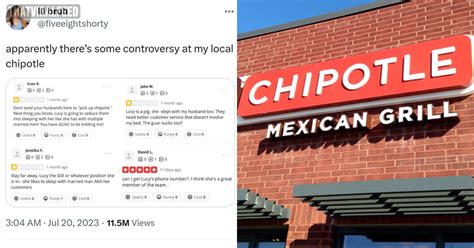 Florida Chipotle Goes Viral After Yelp Reviews Warn Of Husband Seducing Female Worker