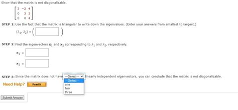 Solved Show That The Matrix Is Not Diagonalizable