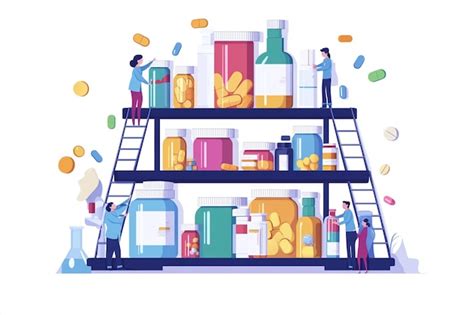 Tiny Scientists In Lab Coats Premium Ai Generated Vector