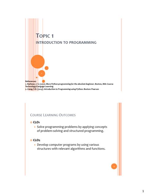 Topic 1 Introduction To Programming Revision 202305 Pdf Data Type Algorithms