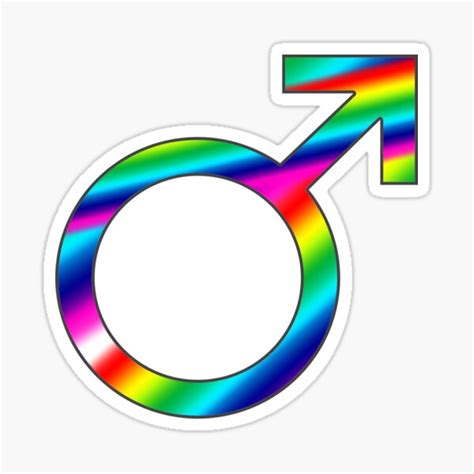 Rainbow Male Symbol Sticker By Dalyn Redbubble