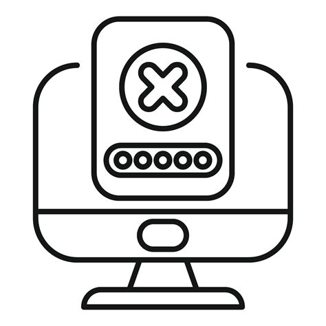 Computer Showing Wrong Password Notification Icon 49555090 Vector Art At Vecteezy