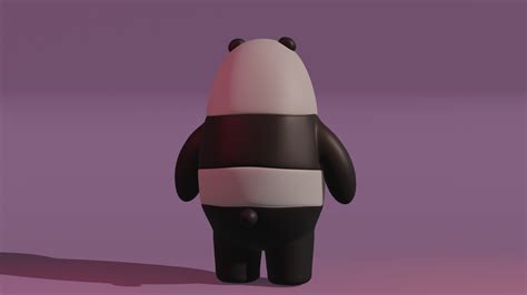 3d File Panda・3d Printing Template To Download・cults