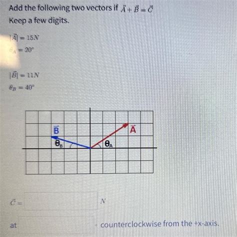 Solved Add The Following Two Vectors If Abc Keep A Few