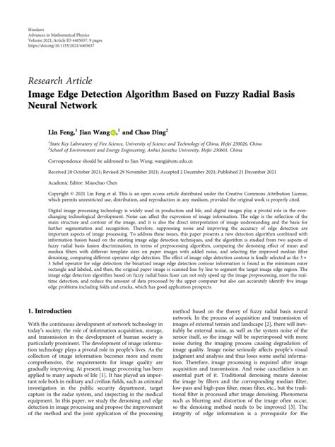 pdf image edge detection algorithm based on fuzzy radial basis neural