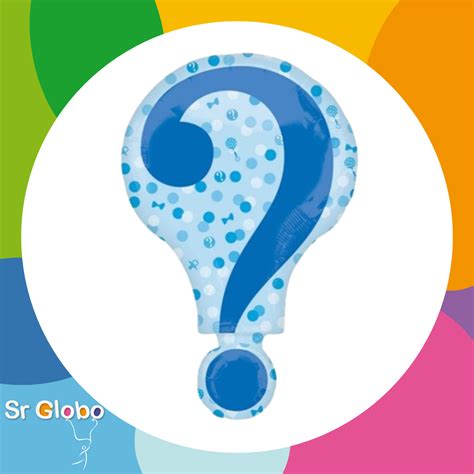Signo De Pregunta 20″ Celeste Revelacion De Sexo Sr Globo