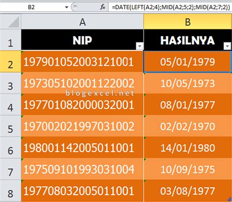 cara membuat rumus tahun lahir dari nip blog tutorial microsoft excel