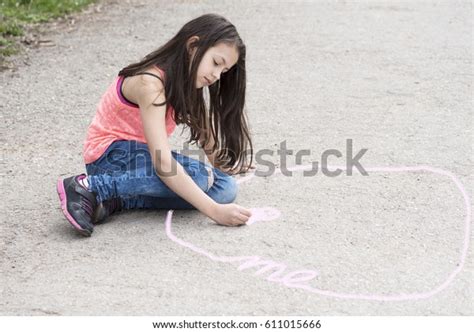 Girl Drawing Circle Intimate Zone Selective Stock Photo Shutterstock