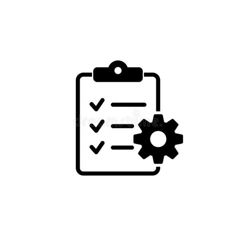 Technical Check List Vector Icon Checklist Clipboard Illustration Sign Specification Symbol