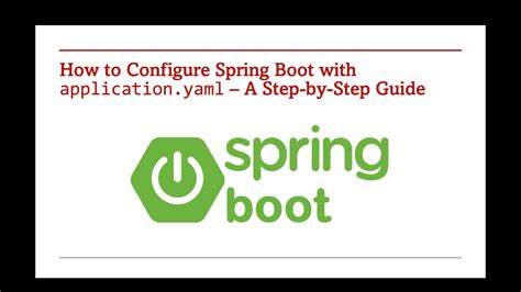 68 How To Configure Spring Boot With Application Yaml A Step By Step Guide Youtube