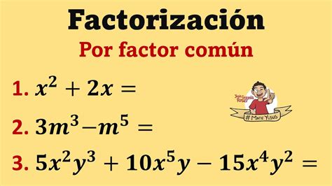 Factorización Por Factor Común Método 1 Video 1 De 3 Youtube