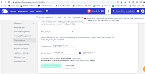 Cloudways Multiple Domain Setup On Single Server Girish G