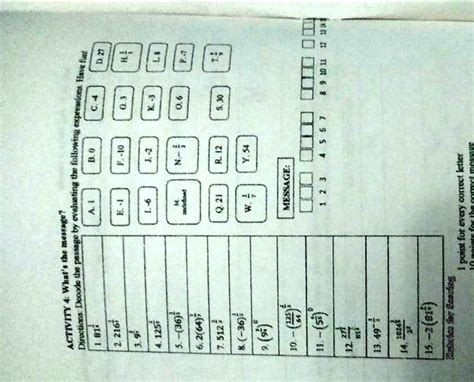activity 4 what s the message directions decode the passage by