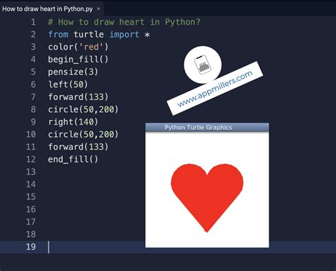 How To Draw A Heart Using Python Turtle