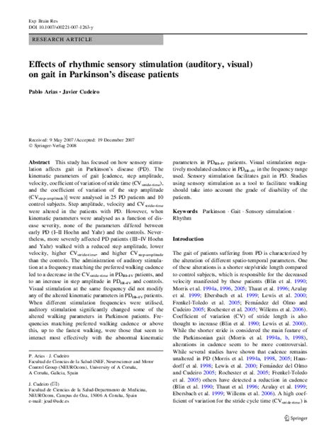 Pdf Effects Of Rhythmic Sensory Stimulation Auditory Visual On