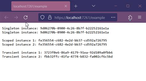 Dependency Injection Addsingleton Addscoped Addtransient Differences