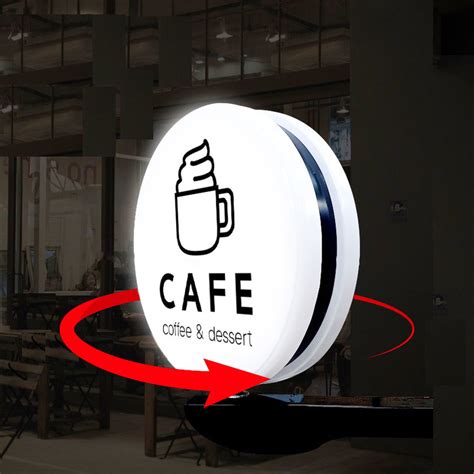 양면 원형 회전 돌출간판 Led조명 사인코디