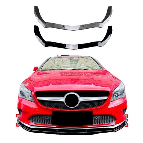Front Bumper Lip Spoiler Splitter For Mercedes Benz Cla C117 2016 2019