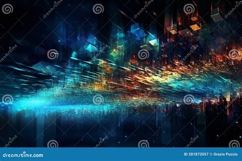 Exploring The Virtual Aether An Artistic Future Of Data Transfer Stock Image Image Of