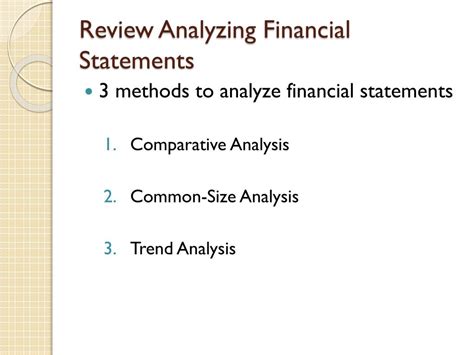 Ppt Review Analyzing Financial Statements Powerpoint Presentation
